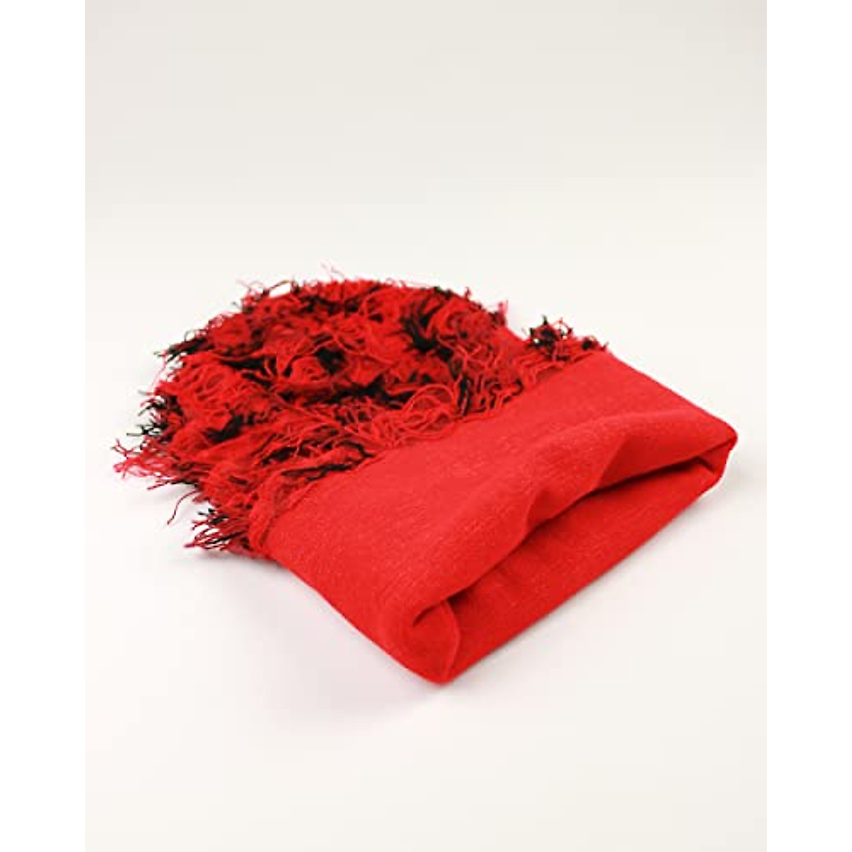 Atakai Balaclava Distressed Knitted Full Face Ski Mask Winter Windproof Neck Warmer for Men Women One Size Fits All, Yeat Inspired (Red Storm)