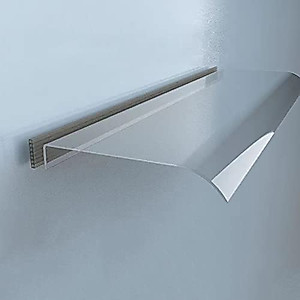 Arched Front Door Canopy Window Door Awning Canopy Outdoor Polycarbonate Cover Front Door Outdoor Patio Awning Canopy Uv Rain Snow Protection,Porch Gazebo Garden Shelter (16"x79")