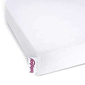 babybay Fitted Sheet Terry Cloth, White, for babybay Maxi