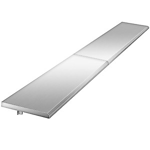 Hasopy Concession Shelf, Stainless Steel 48L x 12W Drop Down Folding Serving Food Shelf Stand Serving for Concession Window