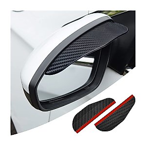 2Pcs Rear View Mirror Rain Visor Guard, Rain Shield Sun Visor Side Blocker Cover, Waterproof Smoke Guard Auto Eyebrow Cover, Car Side Mirror Accessories for SUV Vehicle and More (DM030/Black)