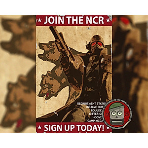 Fallout New Vegas Join the New California Republic NCR Original Art Print 11x17
