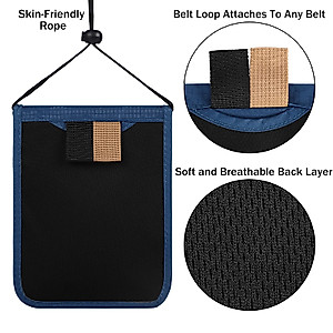 KEAFOLS Travel Pouch Neck Wallet Family Passport Holder Organizer Case with RFID Blocking