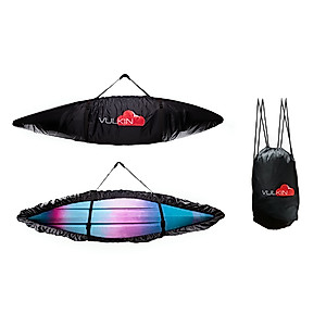 VULKIN Waterproof Kayak Cover, Tarp & Sun Skirt w/UV Protection for Fishing Kayak, Fishing Blind Port Hitch Bag. For Travel, Storage Dust Shield, Carrier w/Sling 9-10ft Black