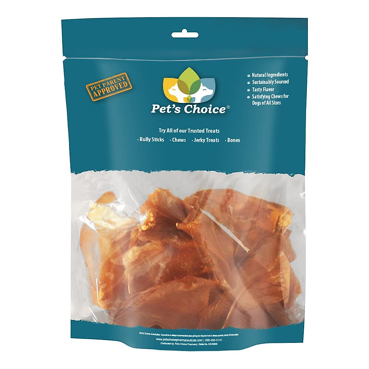 Pet's Choice Pig Ears, Plain, 10pk, Brown (PIG-EAR10PK)