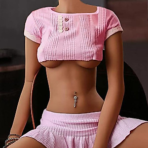 5.45 FT Full Size Sex Doll Male Small Breasts Sex Love Doll Lifelike Sex Dolls for Men Silicone Doll Full Body with Foot Standing Realistic Sex Doll Adult Toys