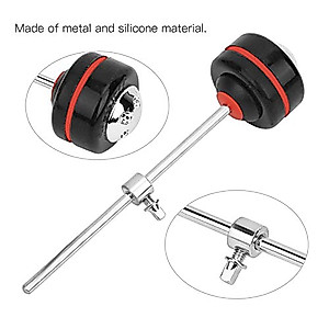 LetCart High-End Drumstick-Drum Beater Hammer Musical Instrument Accessories Metal + Silicone(黑色)