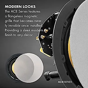 OSD Audio 6.5" Trimless Thin Bezel in-Ceiling/in-Wall Speaker Pair 120W - ACE600