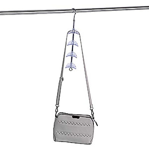 Purse Hanger for Closet, Hanging Storage Handbag Organizer for Belts, Accessories, Clothes, Handbags, Backpacks(Transparent)