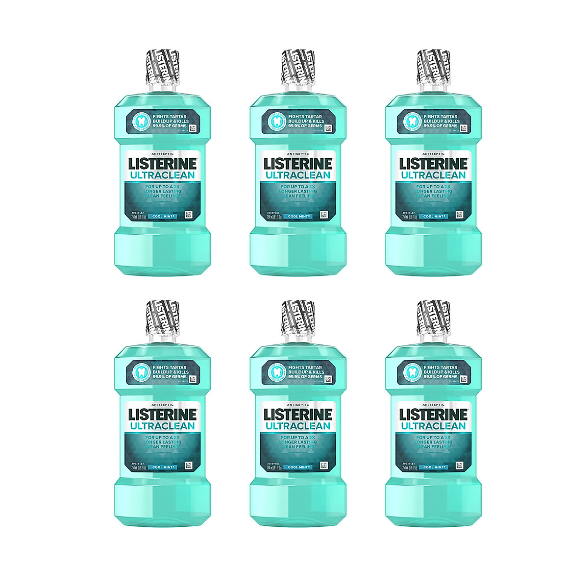 Listerine Ultraclean Oral Care Antiseptic Mouthwash with Everfresh Technology to Help Fight Bad Breath, Gingivitis, Plaque and Tartar, Cool Mint, 8.5 fl. oz (250 mL)