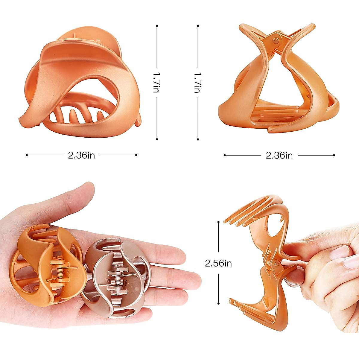 Hair Claw Clips,Fascigirl 10PCS Jaw Clips Vintage Non Slip Simple Irregular Hair Clamps Fashion Claw Clips Hair Accessories For Women Girls