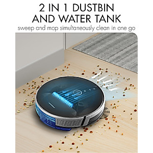 Liectroux C30B Robot Vacuum Cleaner, Smart Dynamic Navigation, Super Smart Partition, with Memory, WiFi App Control, 5000Pa Strong Suction, Smart Wet Mopping, Works with Alexa and Google Assistant