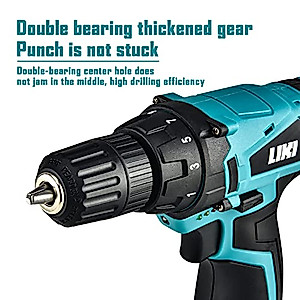 Electric Drilling Machine, Cordless Drilling Machine，12V Drill Driver with w/Li-ion Battery/Charger，For Torpedo Level, Wire Pliers for Wood, Furniture Installation