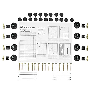 Rockville 28" 2-Tone Bookshelf Speaker Stands Surround Sound Home Theater (RHT28C)