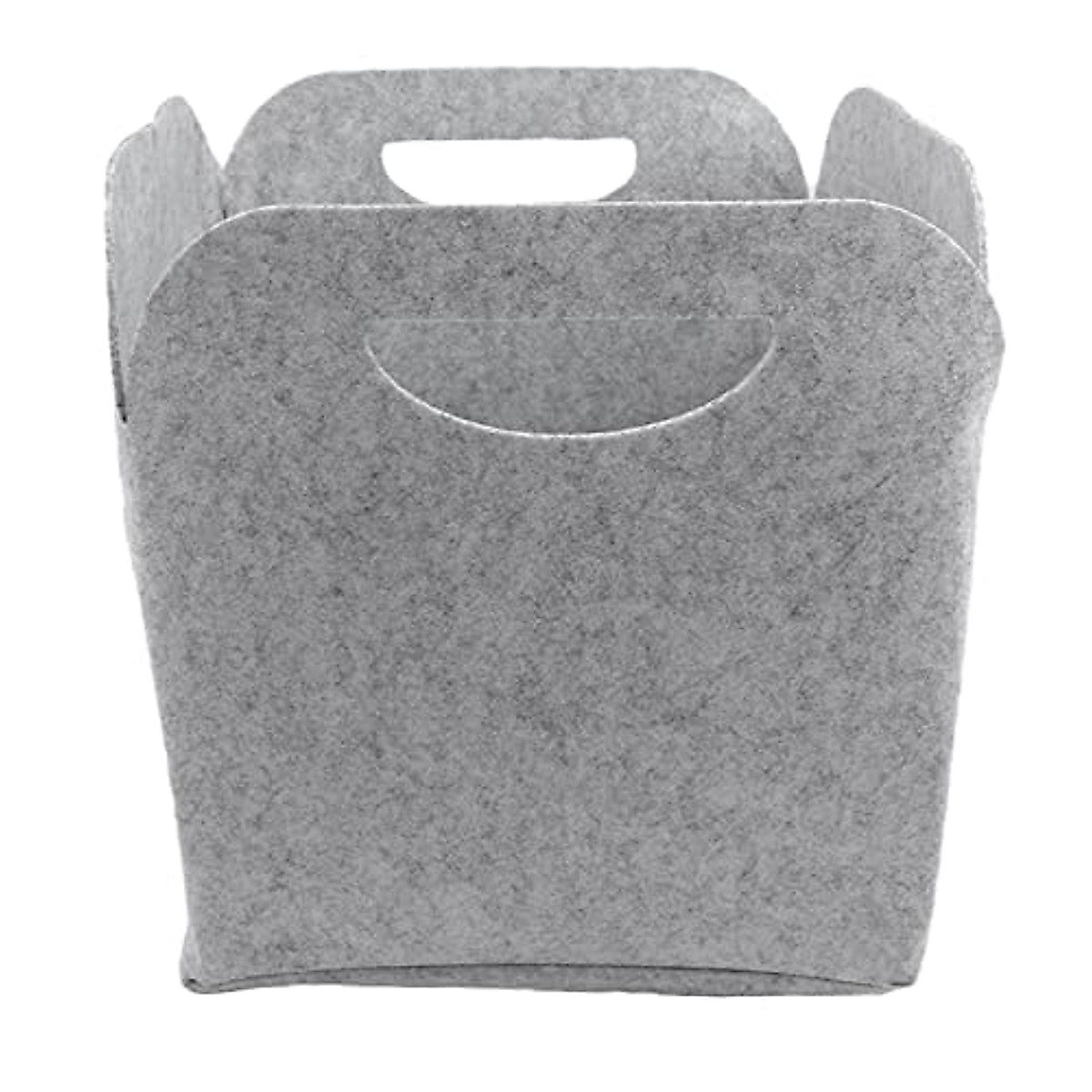 Foldable Felt Fabric Storage Basket, Convenient Box Organizer with Carry Handles for Office Bedroom Closet Babies Nursery Toys DVD Laundry Organizing (1 Pcs Medium)