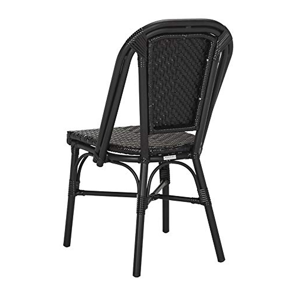 Safavieh PAT4013A-SET2 Outdoor Collection Daria Black Stacking Side Chair