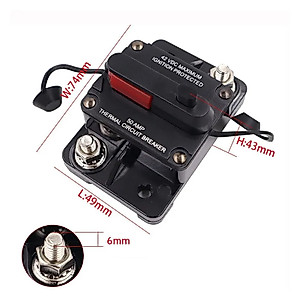 Circuit Breaker Insurance Seat Switch Overload Protection High and Low Temperature High Current Audio Fuse Seat RV Yacht Circuit Breaker 1PC (Color : 150A)