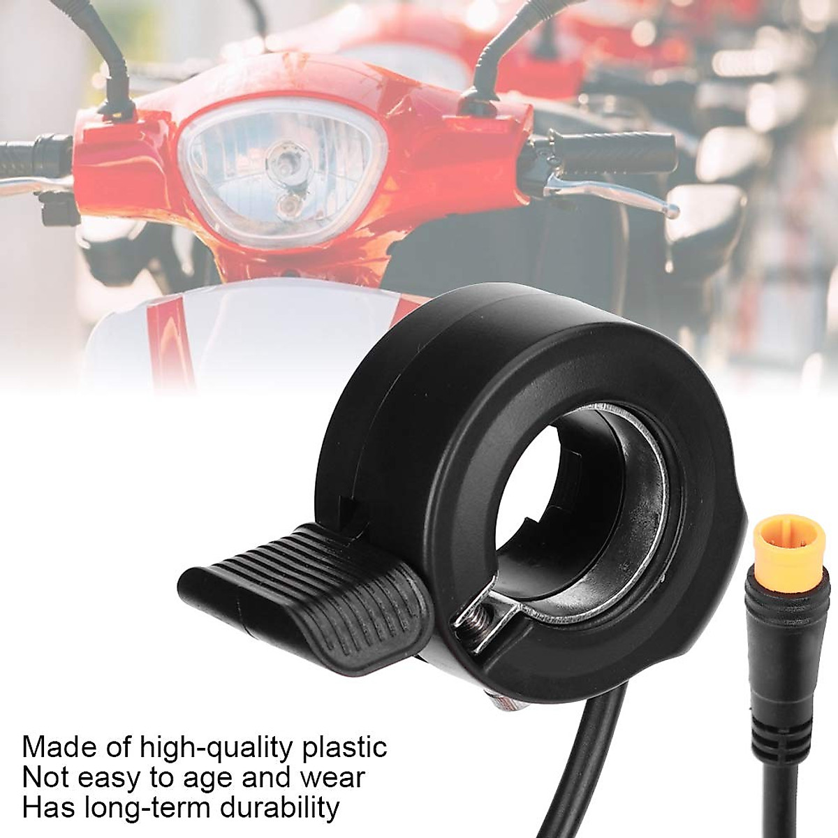 Electric Scooter Thumb Throttle, EBike Speed Control Finger Throttle Accelerator with Waterproof Connector for Electric Scooters EBike
