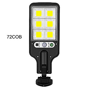 Iuhan Solar Street Light,Outdoor IP65 Waterproof Solar Powered Street Lights with Motion Sensor LED Security Flo-od Light for Parking Lot, Drive-Way,Yard,Garden