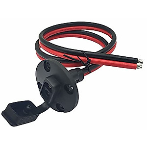 Halokny 10AWG Solar SAE Socket sidewall Port, 2 Feet SAE Solar Quick Connect Panel Flush Mount Plug Cable, Weatherproof SAE Extension Cable, with 4 Screws, for Automobile and Solar Panel