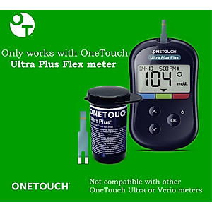 OneTouch Ultra Plus Test Strips For Diabetes Value Pack - 60 Test Strips | Diabetic Test Strips For Blood Sugar Monitor | Self Glucose Testing | (Only Works With OneTouch Ultra Plus Flex Meter)