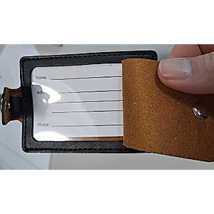 Rico Industries NFL Tampa Bay Buccaneers Brown Laser Engraved Ultra Suede Luggage Tag - Includes ID Card