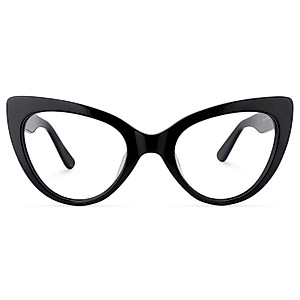 Zeelool Women's Stylish Cat Eye Glasses Frame with Clear Lens Claudette ZOA01968-01 Black