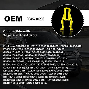 30pcs Plastic Nylon Speaker Cover Clip Switch Bezel Clip Compatible With Toyota Lexus 9046710203