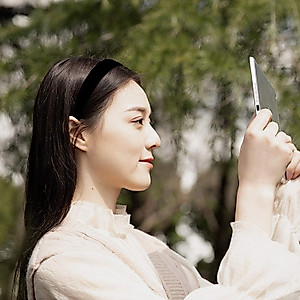 1.2 Inch Satin Headbands, Ladies and Girls Antiskid Hard Hair Bands, DIY Hair Headbands, 6 Pcs Black.