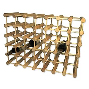 J.K. Adams Ash Wood Modular Stackable Wine Rack Storage Holder with Natural pins, 40 Bottle