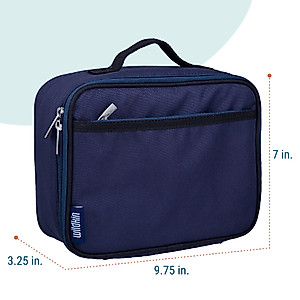 Wildkin Kids Insulated Lunch Box – Durable and Reusable for School & Travel - Whale Blue