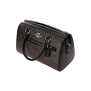 Coach Rowan Satchel In Signature Canvas (IM/Brown/Black), Small