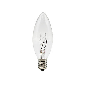 Creative Hobbies Replacement Light Bulbs for Electric Candle Lamps, Window Candles, & Chandeliers - 5 Watt Candelabra, Clear, Steady Burning, 120v 5w Bulb - Pack of 12