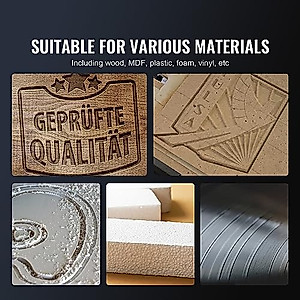 VEVOR CNC Router Machine, 300W, 3 Axis GRBL Control Wood Engraving Carving Milling Machine Kit, 400 x 400 x 75 mm / 15.7 x 15.7 x 2.95 in Working Area 12000 RPM for Wood Acrylic MDF PVC Plastic Foam