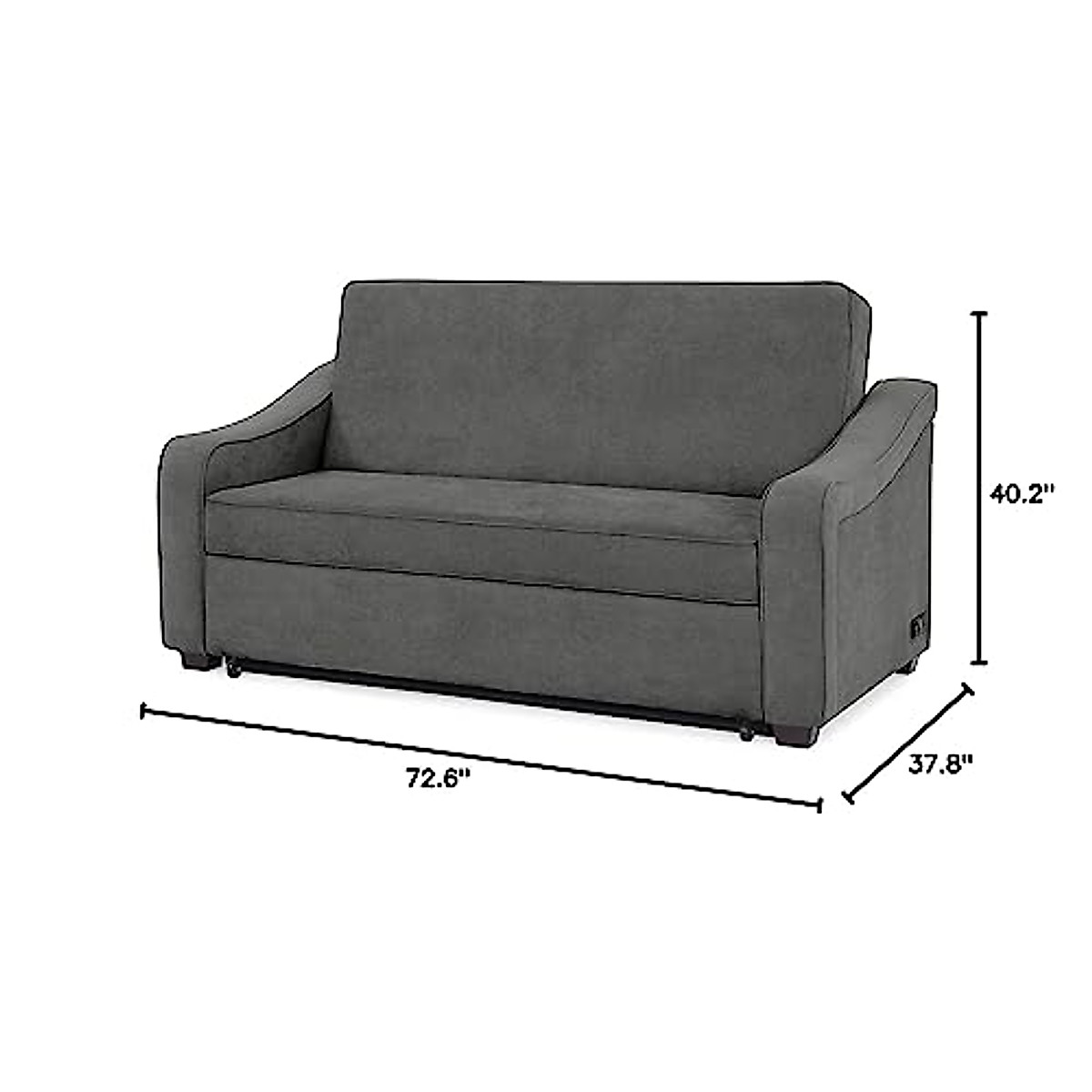LifeStyle Solutions Michigan Sofa Bed, Grey
