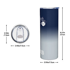 EBBUGAS New York EST 1903 Tumblers 20oz Straight Skinny Car Cups Sports Travel Coffee Mug, Stainless Steel, Insulated,Classic Collection Gifts for Men Women Fans.