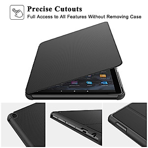 Soke Case for All-New Amazon Fire HD 10 & 10 Plus Tablet (Only Compatible with 11th Generation, 2021 Release) Premium Folio Stand Cover with Auto Wake/Sleep for 10.1 Inch Tablet, Black