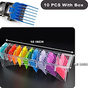 10 Color Professional Hair Clipper Coded Cutting Guards Guides/Combs- 1/16” to 1” -Compatible with Most Size Wahl Clippers
