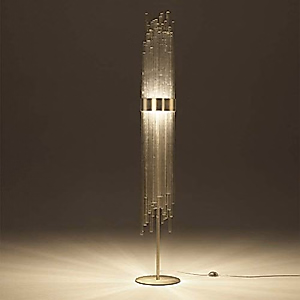 TANGIST Nordic Floor Lamp, Postmodern Crystal Tube LED Floor Lamp Upscale Vertical Bedroom Bedside Lamp Living Room Lamp 175x37cm - Design Fixture Lighting Modern Style Home Decoration