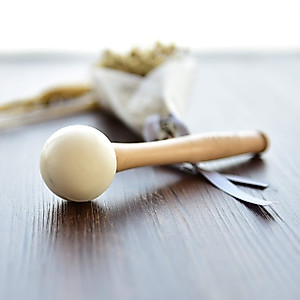 TOPFUND Crystal Singing Bowl Medium Rubber Mallet