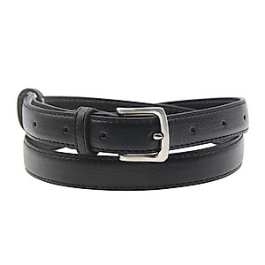 maikun Womens Black Belt, PU Leather Belt Black For Women Pants Jeans 39.4''long, for waist size 32-34''