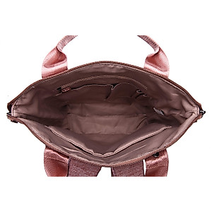 Kah&Kee Convertible Laptop Backpack and Tote Bag Handbag Computer Compartment Travel School for Women Man (Antique Pink)