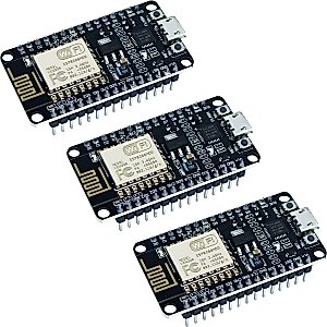 Hosyond 3Pcs ESP8266 ESP-12E CP2102 NodeMCU Lua Wireless Module Development Board for Arduino IDE/Micropython