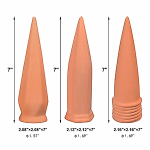 MorTime Plant Watering Devices, Plant Waterer Self Watering Terracotta Spikes Automatically Water Your Indoor and Outdoor Plants While On Vacation (6pc)