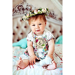 Massive Pack of 32 Ronica Baby Girl Stickers: 12 Baby Monthly Stickers + 20 Popular Milestones Baby Stickers - Record Your Baby's Growth, Holidays and Special Firsts - Unique Baby Gifts