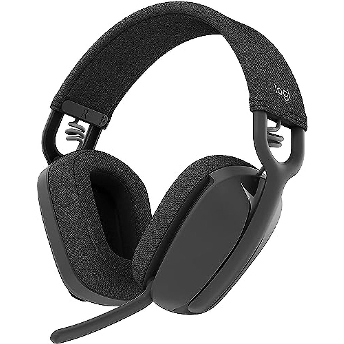 Logitech Zone Vibe 100 Lightweight Wireless Over Ear Headphones with Noise Canceling Microphone, Works with Teams, Mac/PC - Graphite (Renewed)