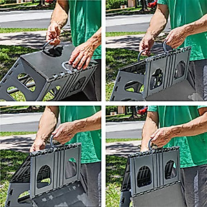 Bee Neat 2 Step Folding Step Stool for Pets and Dogs - Indoor Outdoor Foldable Pet Stairs Ideal for High Bed, Car, SUV & More – Collapsible Step Stool Ladder Supports 200lbs - Gray