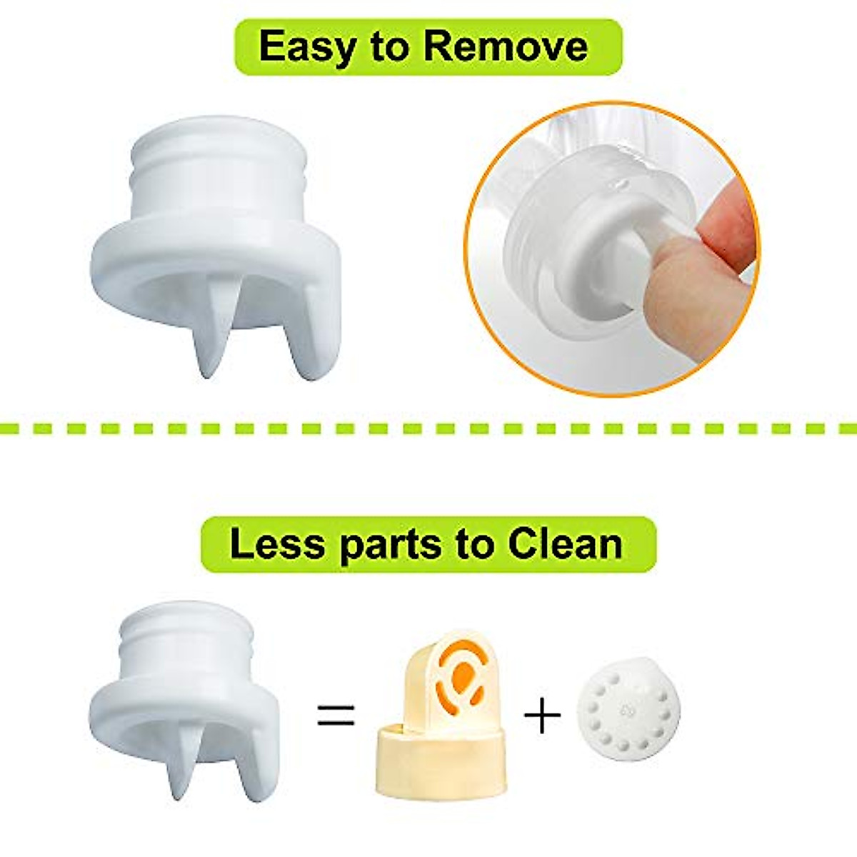 Nenesupply 4 pc Duckbill Valves Compatible with Medela and Avent Pumps Not Original Medela Pump Parts Work with Medela Pump in Style Medela Symphony Replace Medela Valve Membrane and Avent Valve