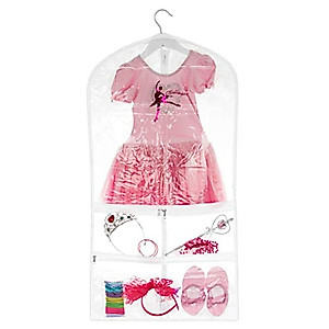 Clear Dance Garment Bags For Dancers Transparent with Accessory Pockets