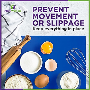 Mars Wellness Non Slip Silicone Grip Material Roll - Anti Slip Large Roll - 7.87" X 3' Feet - Cut to Size - Eating Aids, Baking, Crafts, Table, Counter, Drawer or Any Surface - Blue